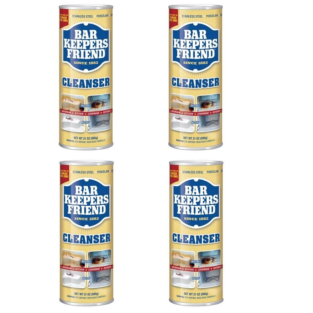 Bar Keepers Friend All-Purpose Cleaner And Polish 21 Oz. 4-Pack Free ...