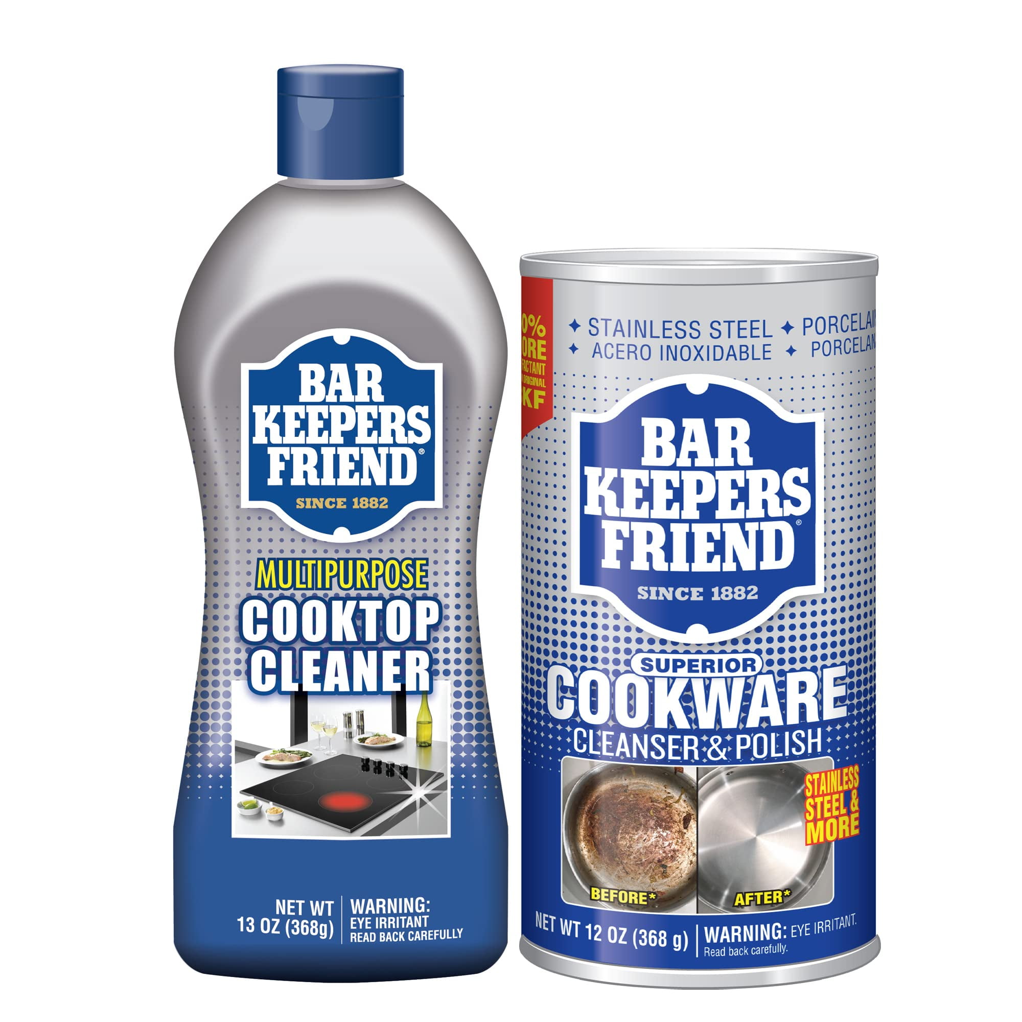 Bar Keepers Friend Cooktop Cleaner (13 oz) Multipurpose Liquid Stovetop ...