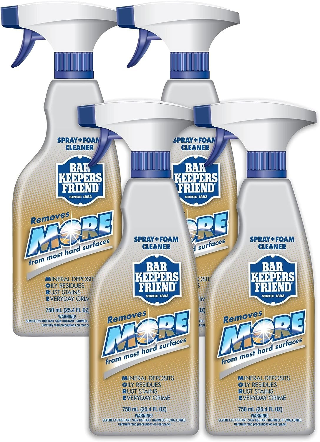 Bar Keepers Friend More Spray + Foam Cleaner - 25.4 Oz, 4 Pack ...