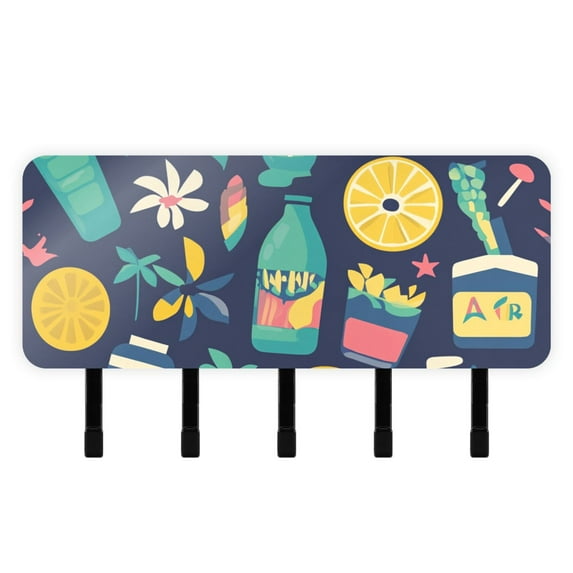 Bar Lcons Key Holder for Wall Mail Holder Organizer with 5 Key Hooks ...