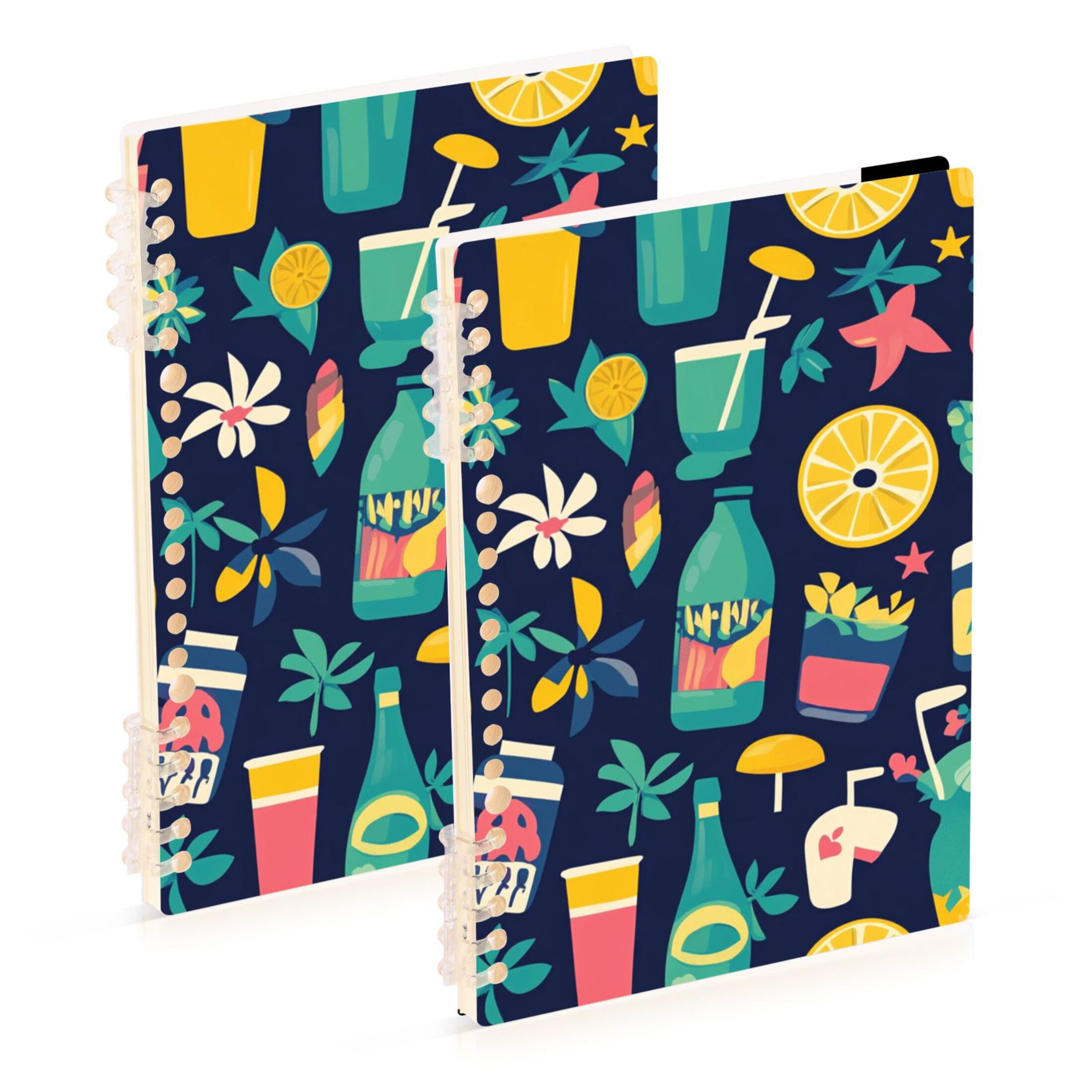 Bar Lcons Ring Binder Notebook Journey Note Diary College Ruled Spiral ...