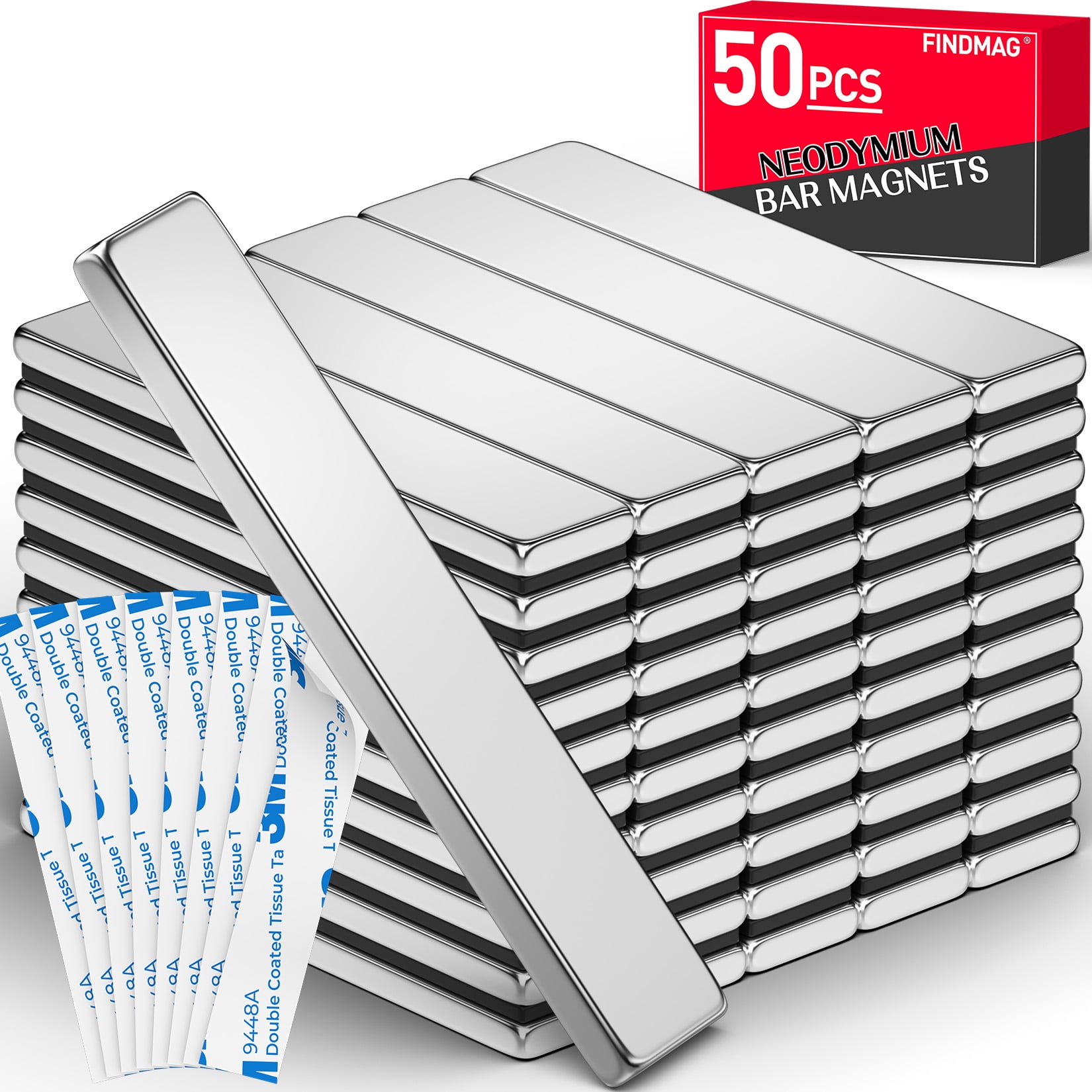 Bar Magnet, Rare Earth Magnets, Neodymium Bar Magnets with Double-Sided ...