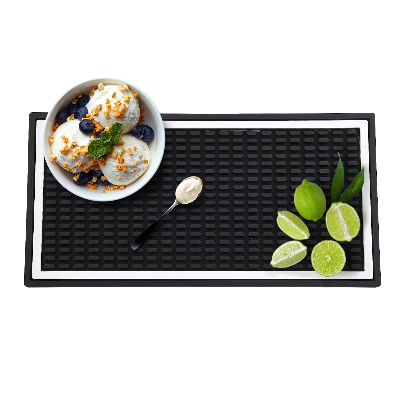 Bar Mat Spill Mat for Home Bar Decor for Home Durable Rubber 11.8" x 5. ...