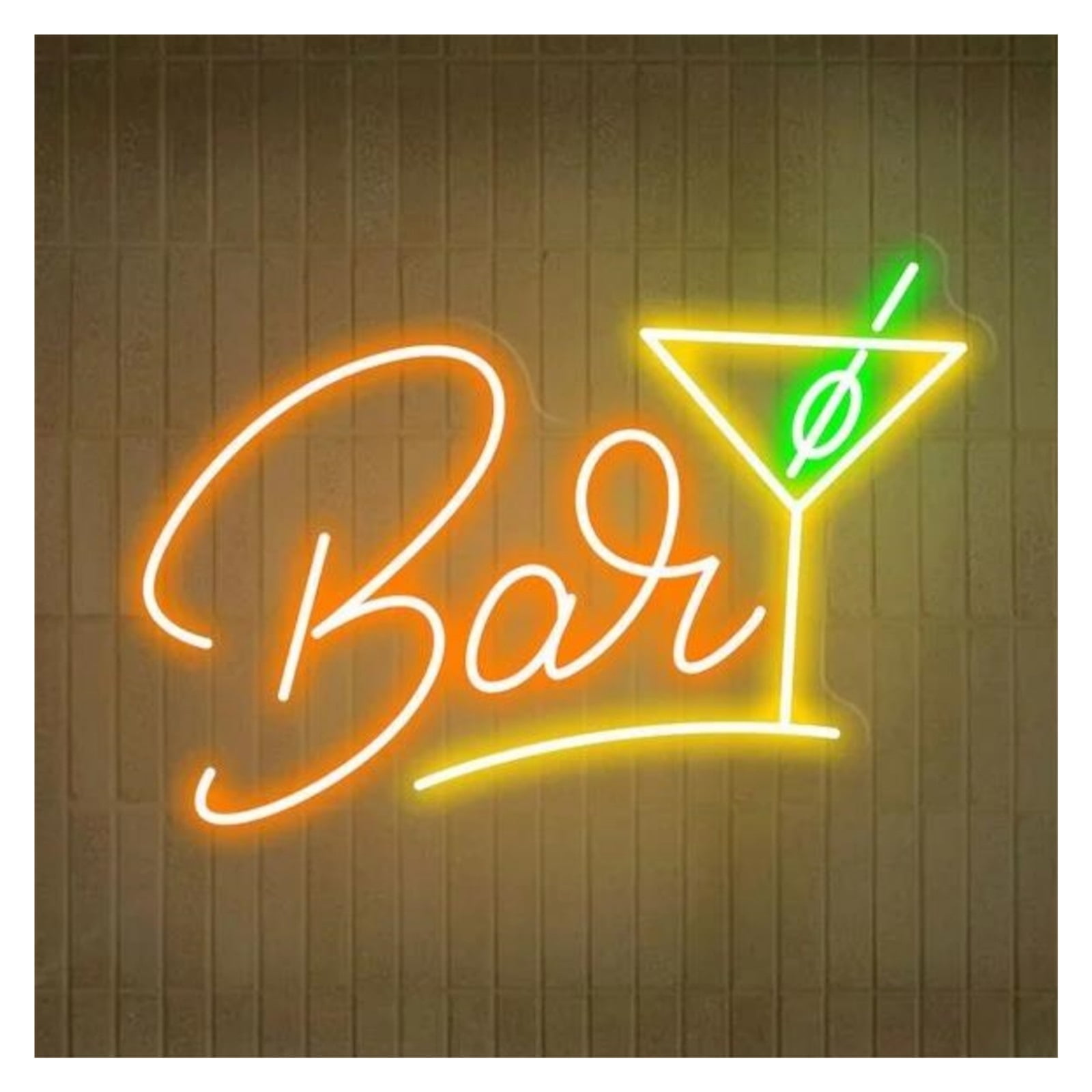 Bar Neon Sign USB Powered Adjustable Brightness Cocktail Neon Lights ...