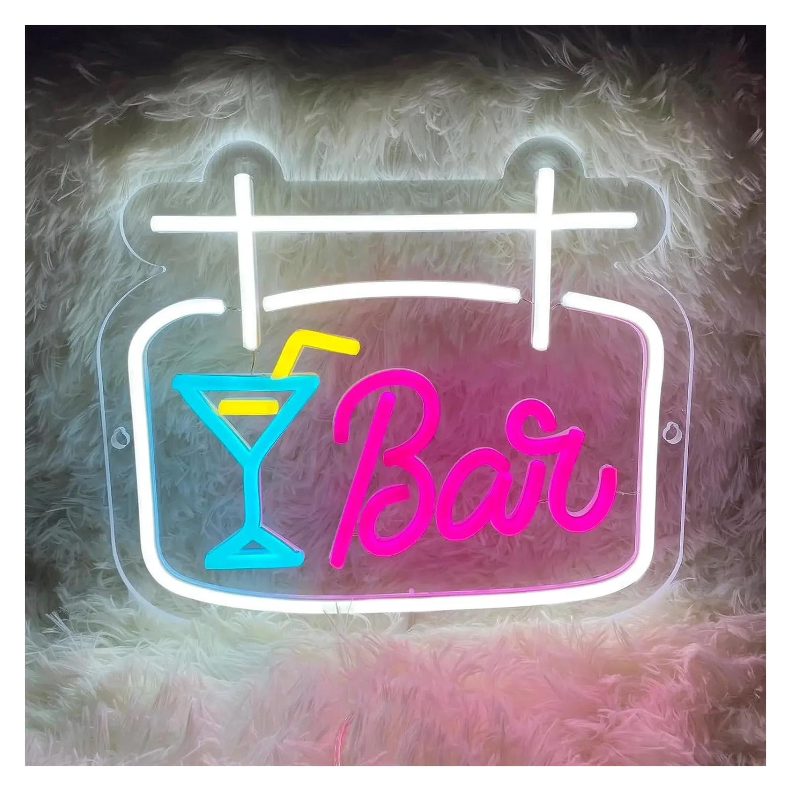 "Bar" Neon Sign USB Powered Dimmable Sign Lights For Home Bar, Living ...