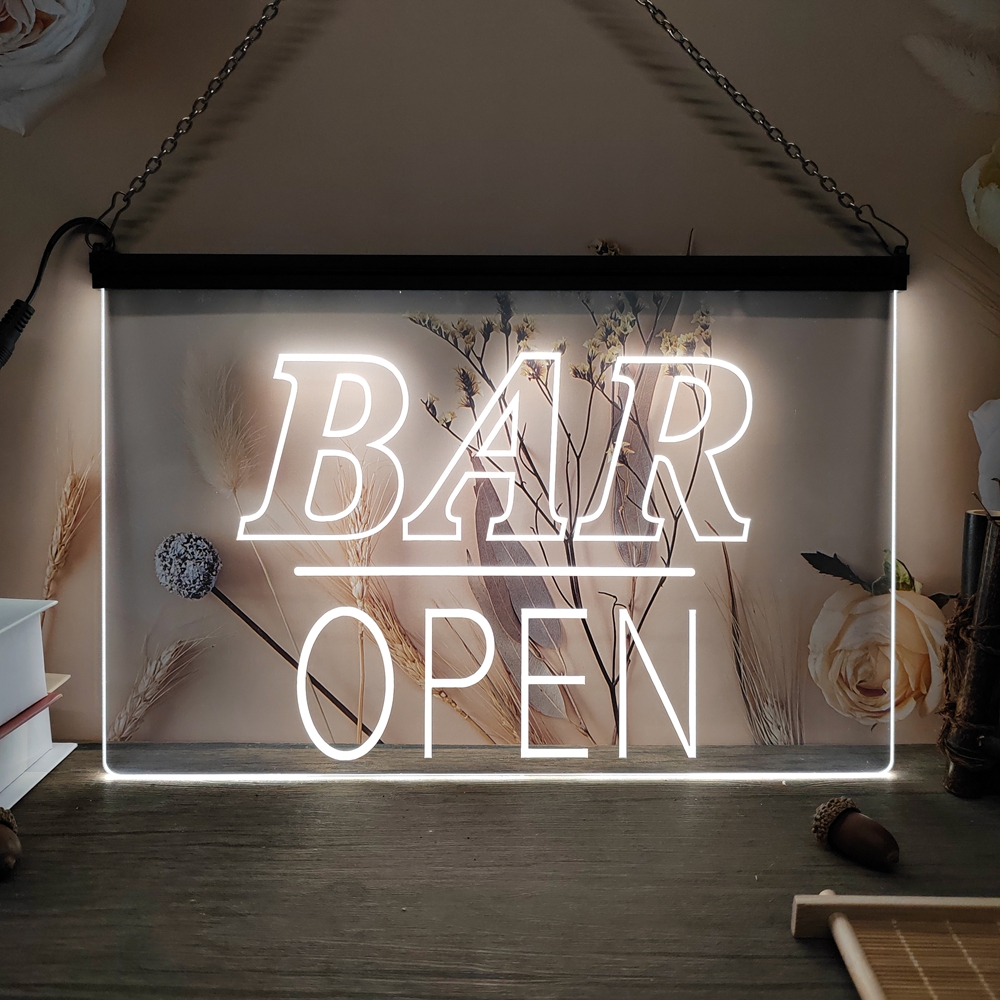 Bar Open Home Décor Vintage LED Neon Sign-Posters,3DCarving,Wall,Home ...