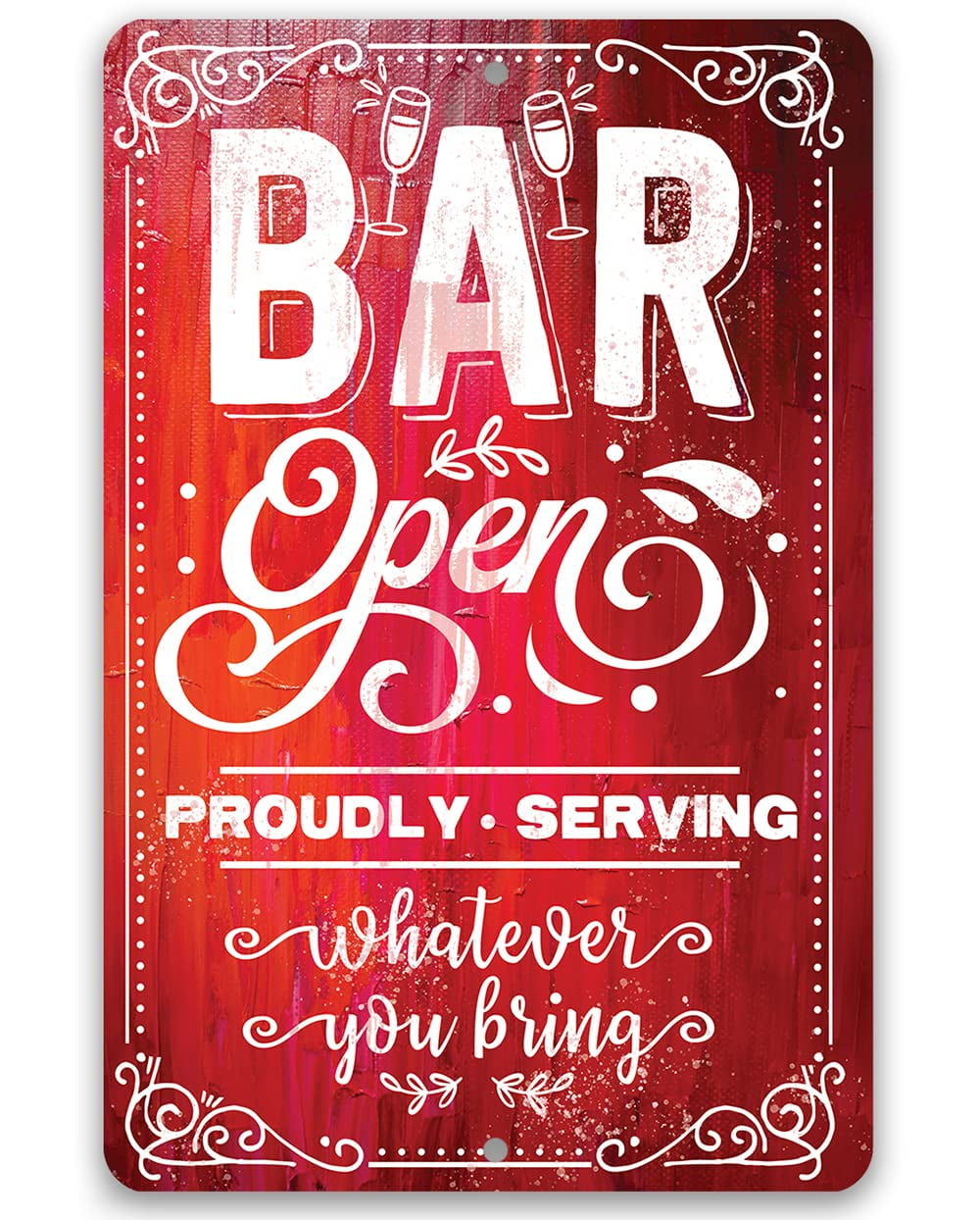 Bar Open, Proudly Serving Whatever You Bring Sign - Retro Sign for ...