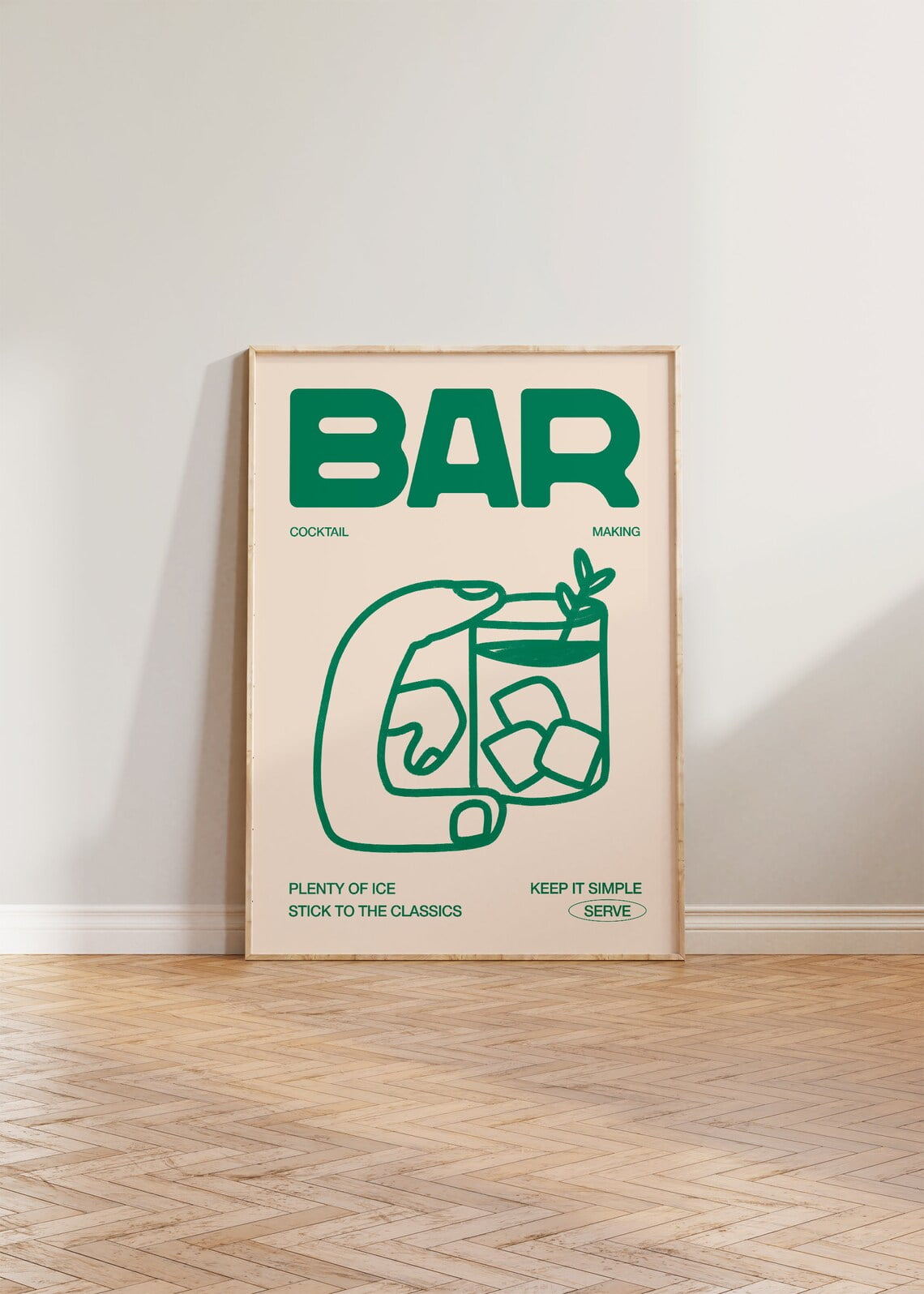 Bar Print Wall Art, Bar , Kitchen Print, Cocktail Illustration Print ...
