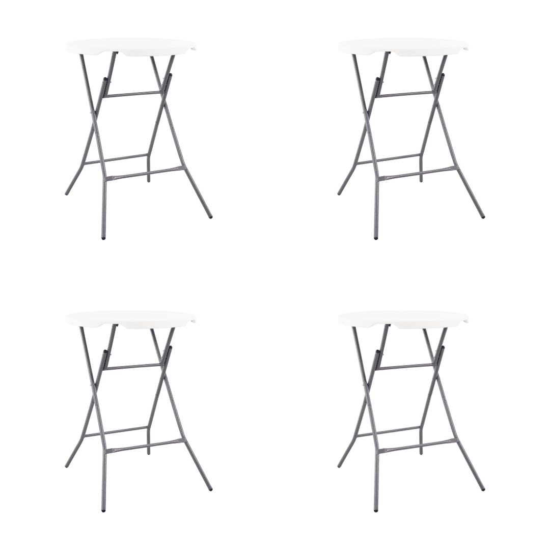 Naomi Home 32" Round High Top Folding Cocktail Table - Portable Bar ...