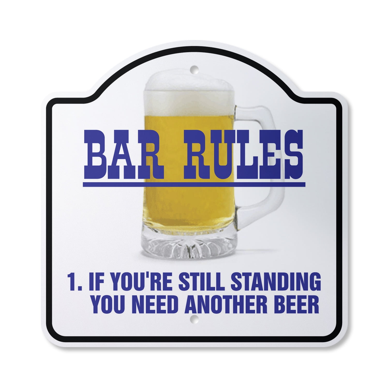 Bar Rules 14" X 14" Sign | Indoor/Outdoor Plastic | SignMission ...