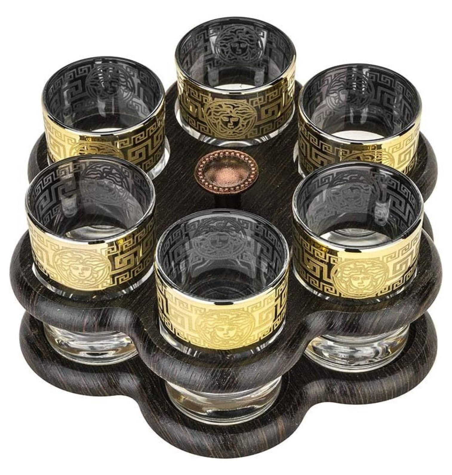 Bar Set 6 Shot Glasses with Stand, Tray Stand and Shots Set, Shot ...