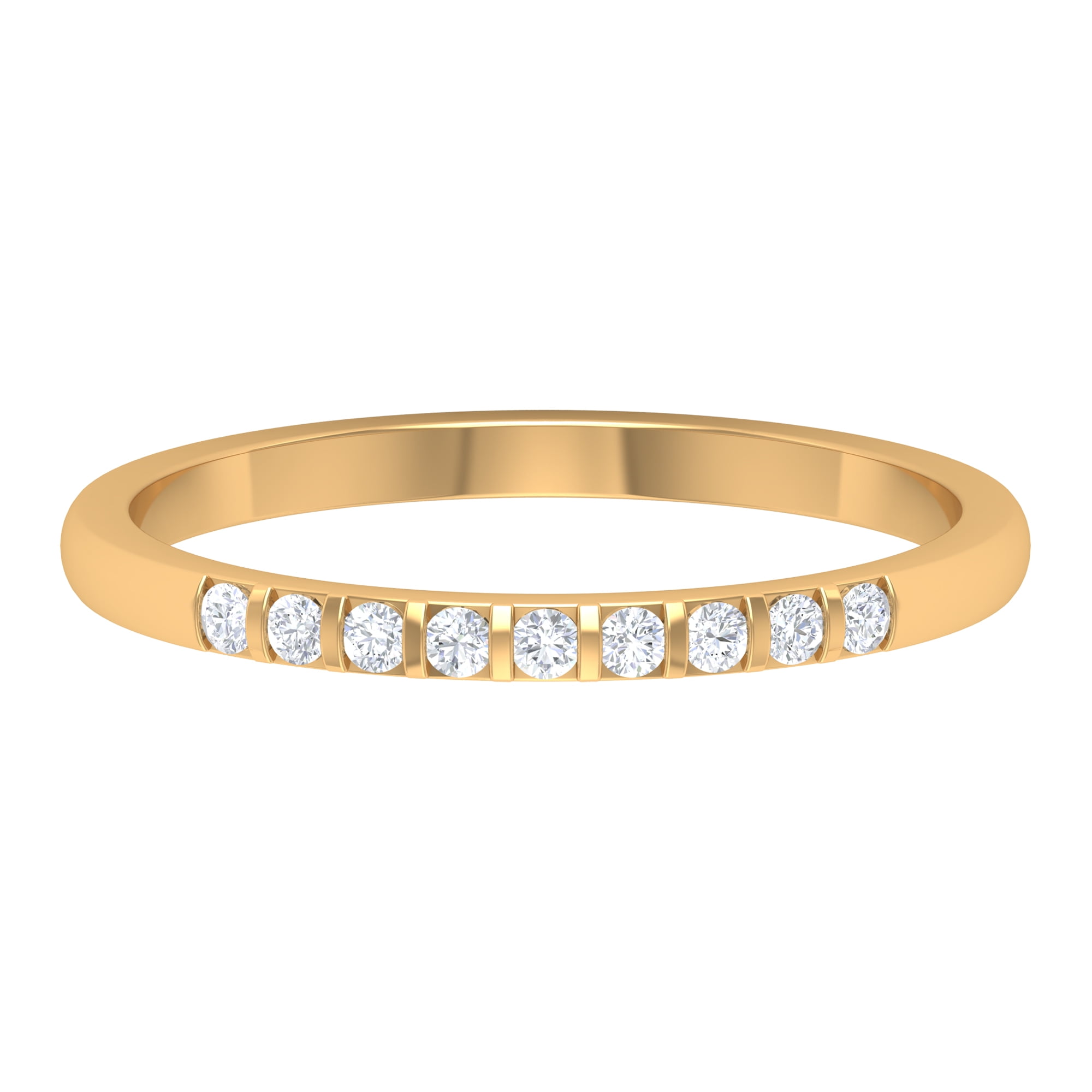 Rosec Jewels Bar Set Moissanite Stackable Ring Enhancer, 14K Yellow ...
