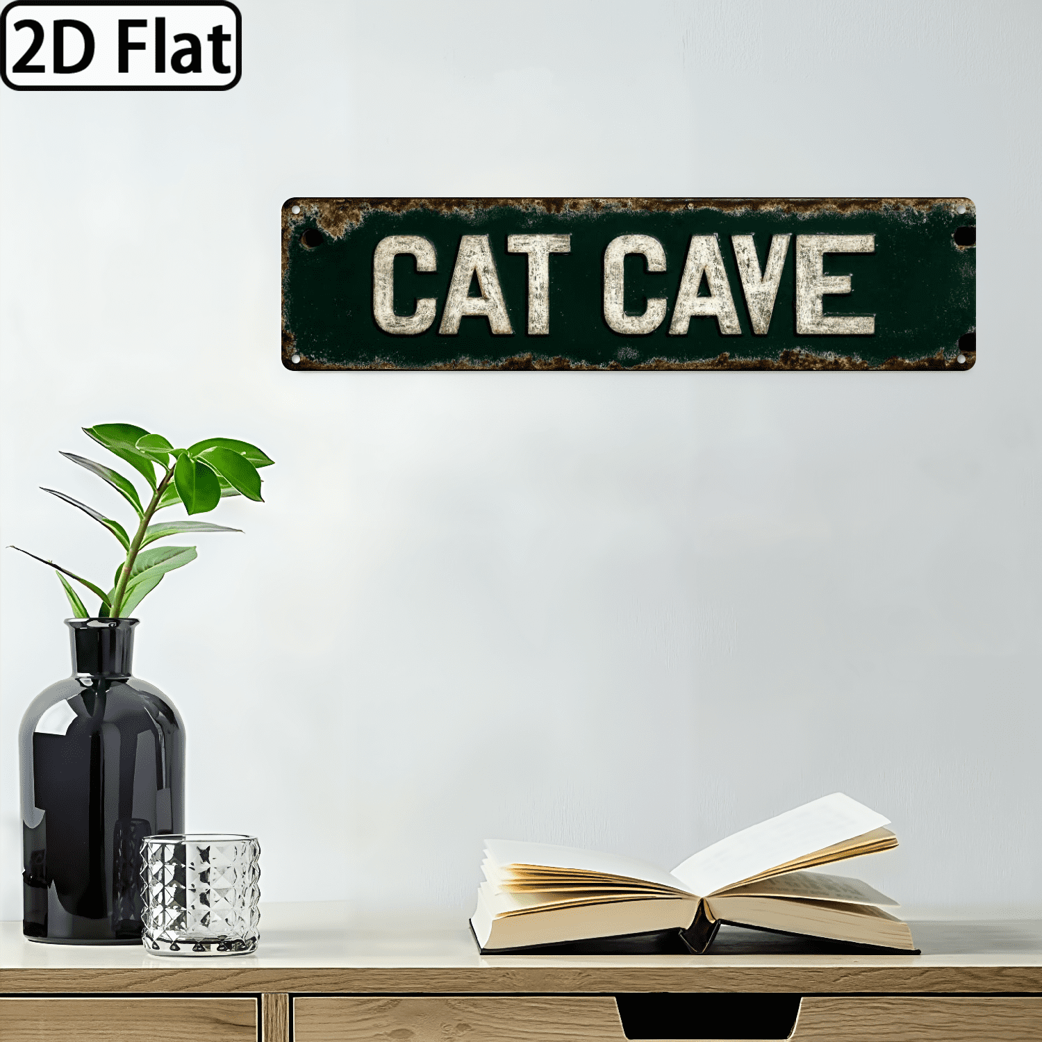 Bar Sign Bar Gifts Vintage Metal Wall Decor SignCAT CAVE Street Sign ...