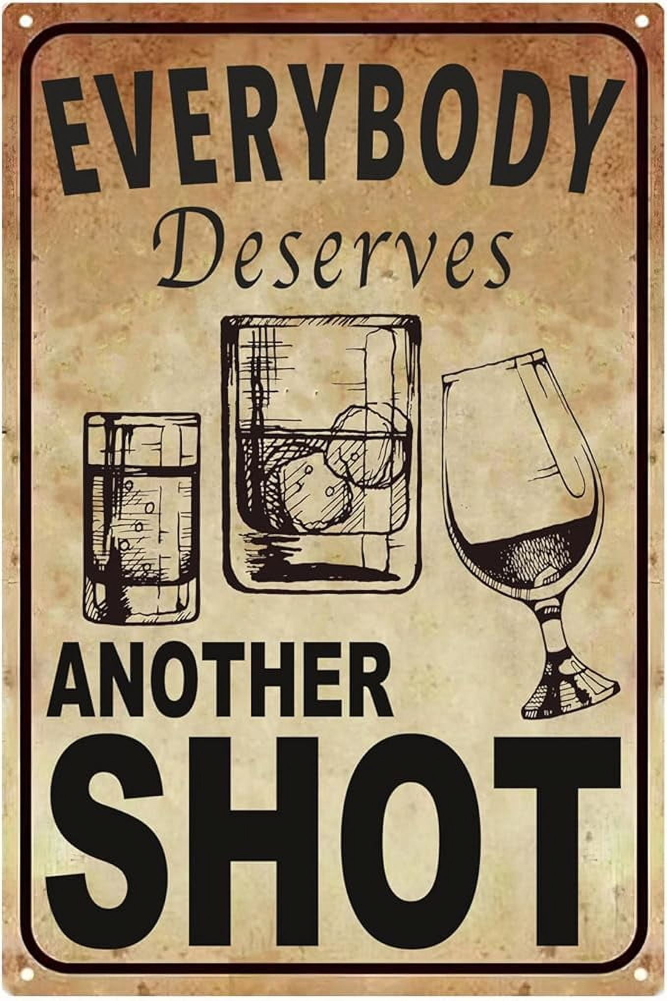 Bar Sign For Home Bar Man Cave Accessories Tin Signs Funny Fence Vintage Metal Signs, Everybody ...