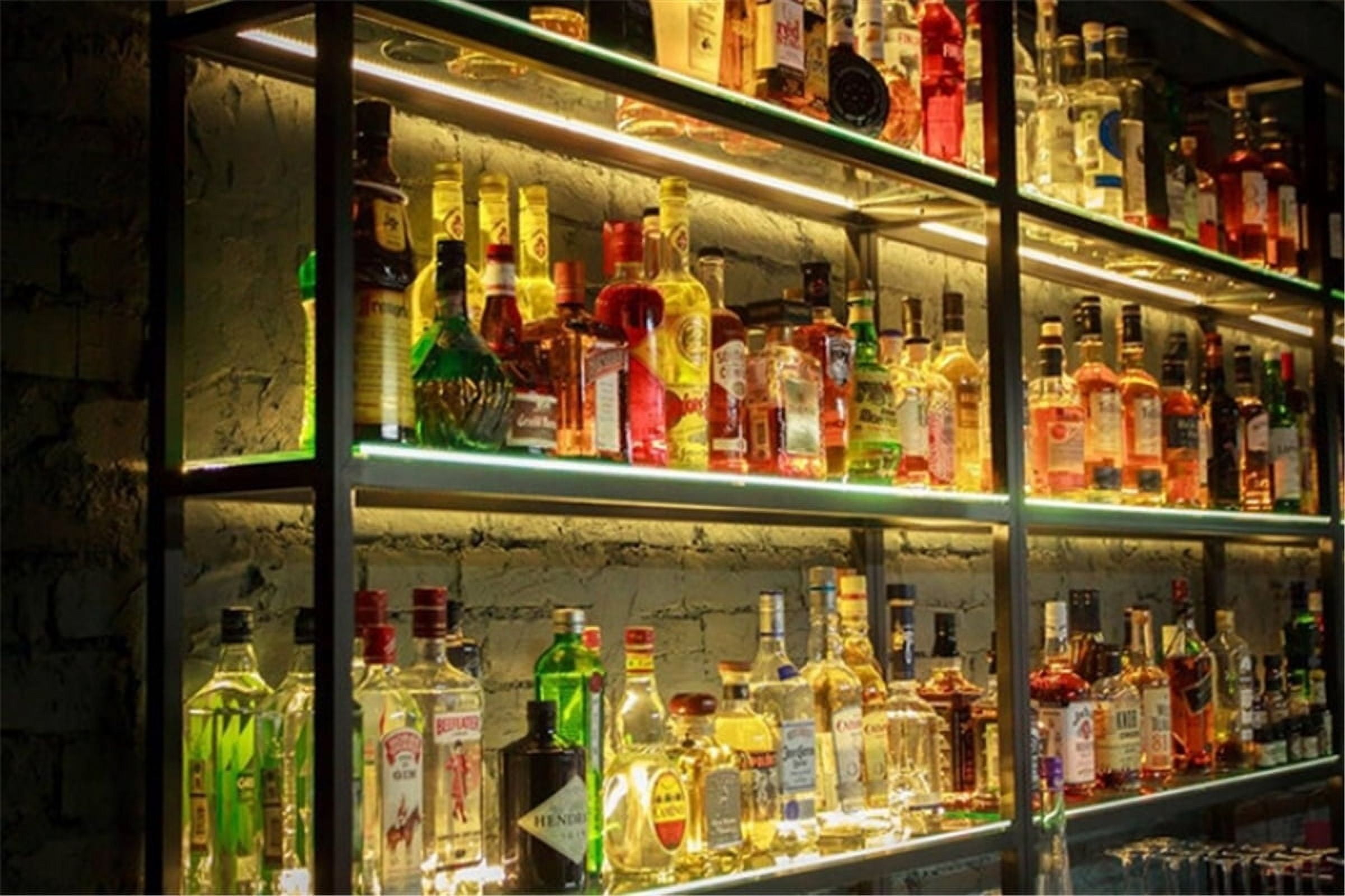 Bar Sign Lights Photography Backdrop Alcohol Bottles Background Bokeh ...
