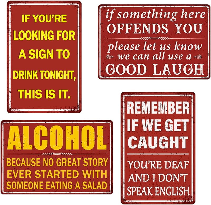Bar Signs Funny Metal Bar Tin Sign Vintage Bar Decor Bar Signs For Home ...