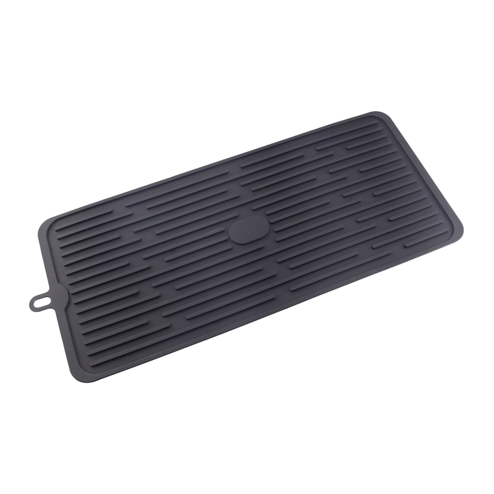 Bar Silicone Drain Pad Drying Mat Kitchen Thick Counter Deep Grooves ...