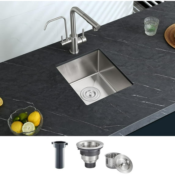 Bar Sink, 13 x 15 inch Undermount Bar Sink or Prep Kitchen Sink ...