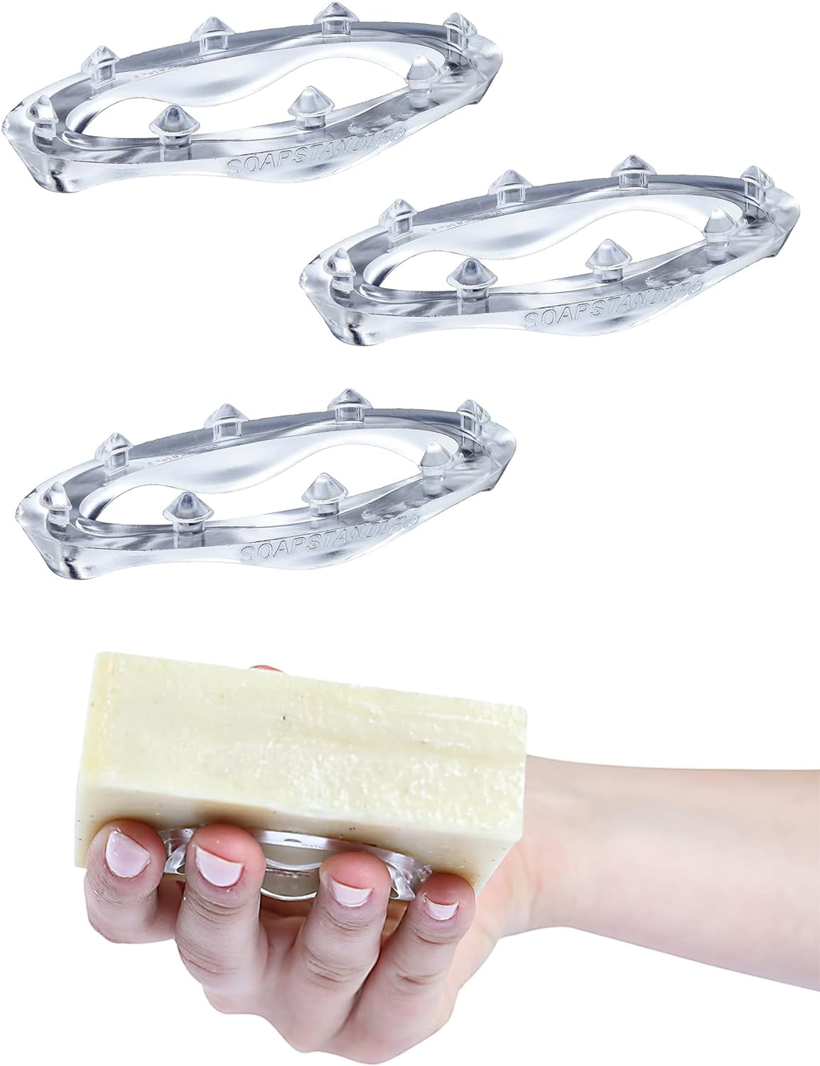 Bar Soap Gripper No Goo or Mess Soap Holder for Bath and Showers 3 Pack ...