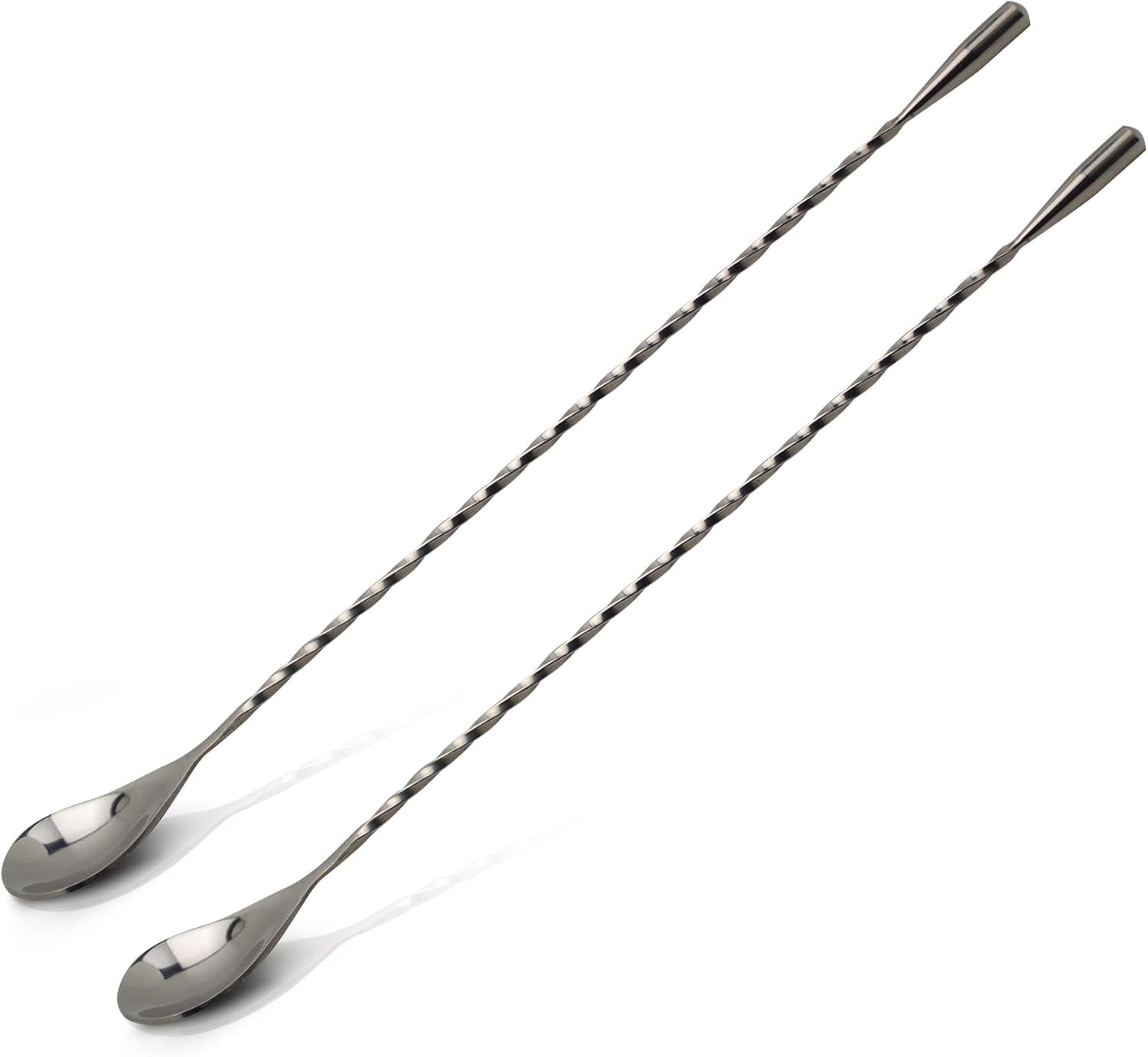 Bar Spoon: 12.5” Stainless Steel Cocktail Mixing Spoon, Long Handle ...