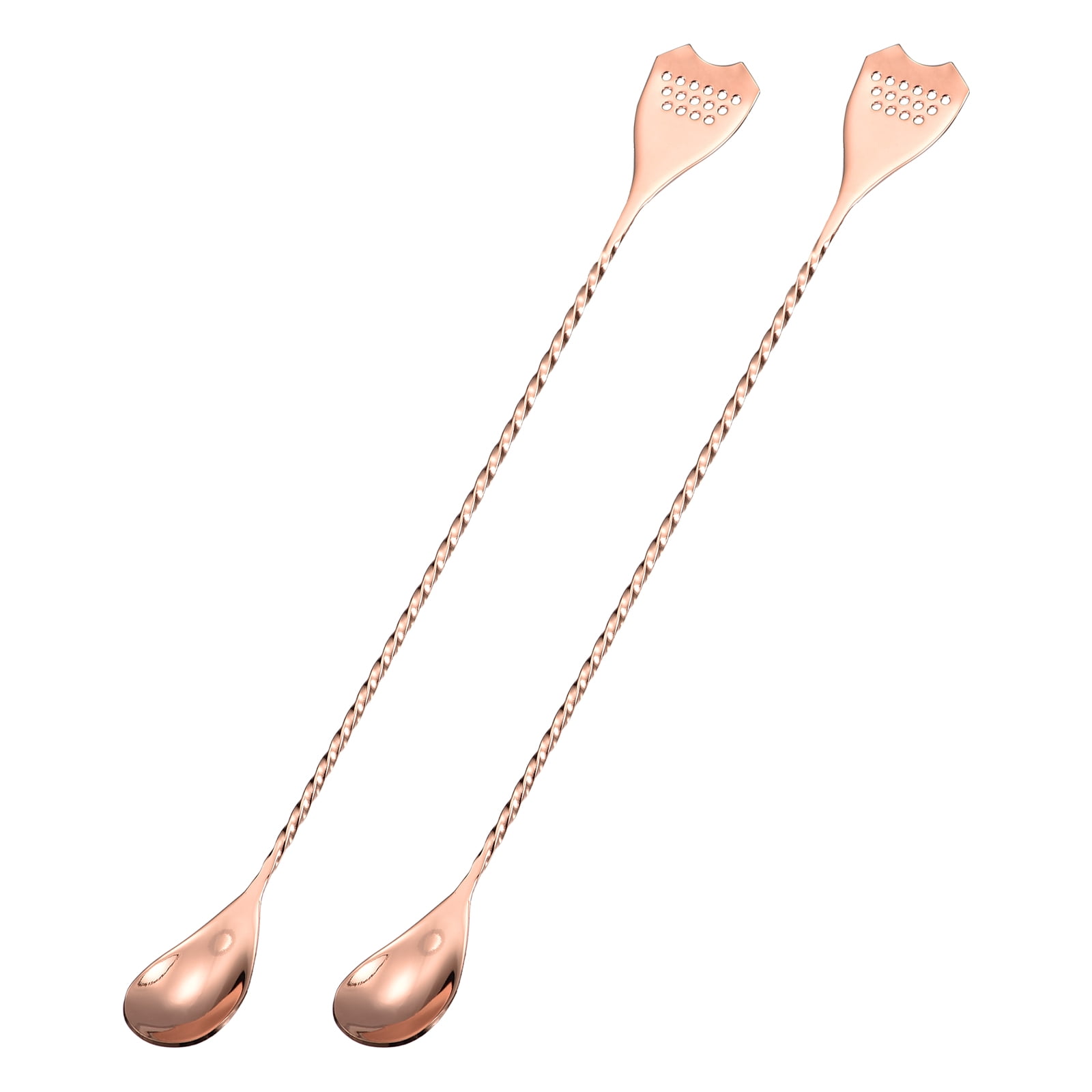 Bar Spoon Cocktail Mixing Spoon, 2Pack 12" Stainless Steel Double Head ...