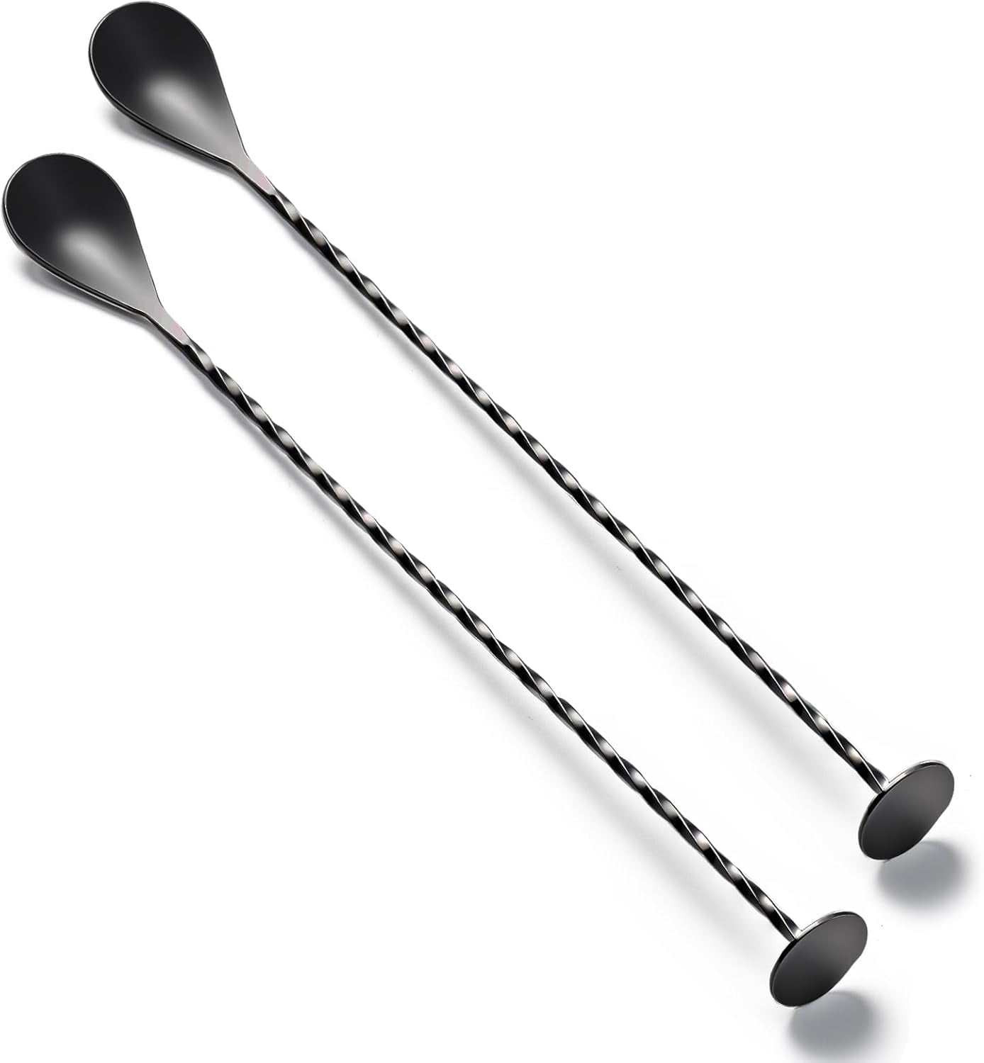 Bar Spoon Cocktail Mixing Stirrers for Drink, Stainless Steel 12 Inches ...