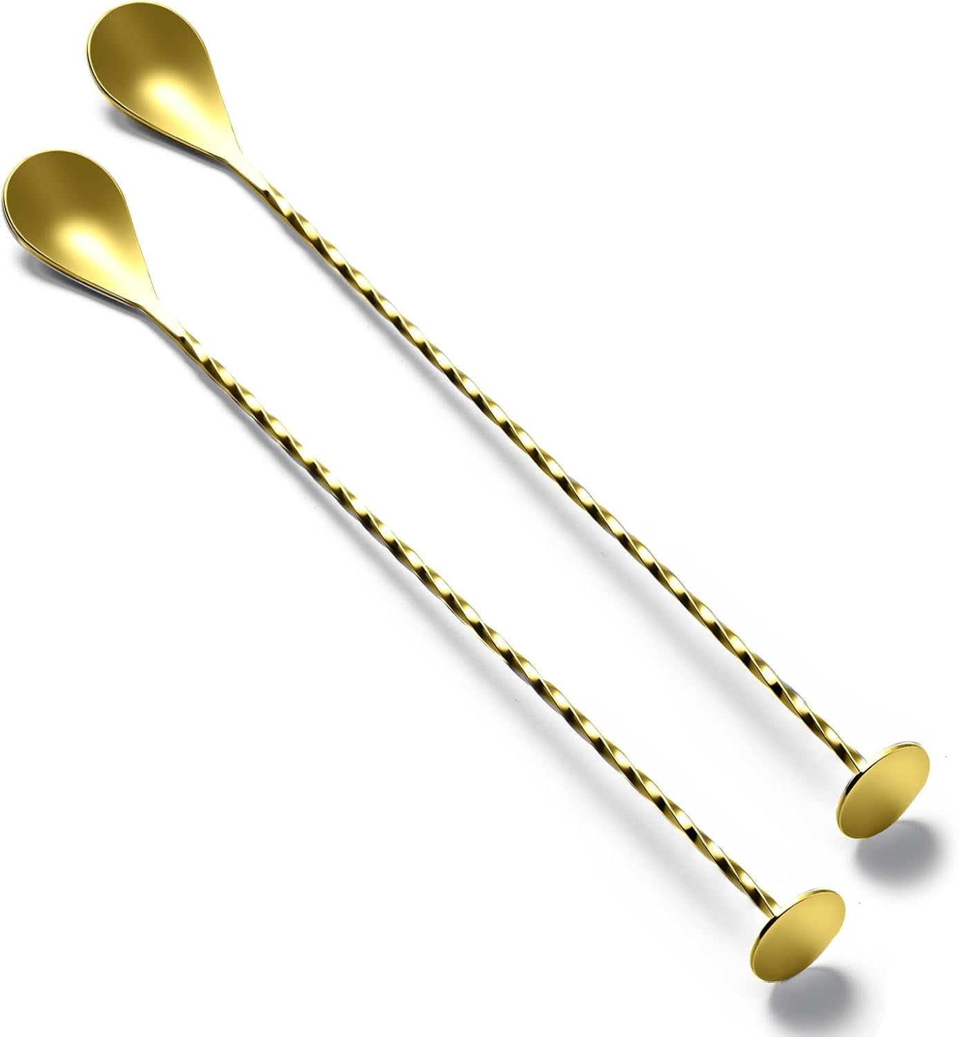 Bar Spoon Cocktail Mixing Stirrers for Drink, Stainless Steel 12 Inches ...