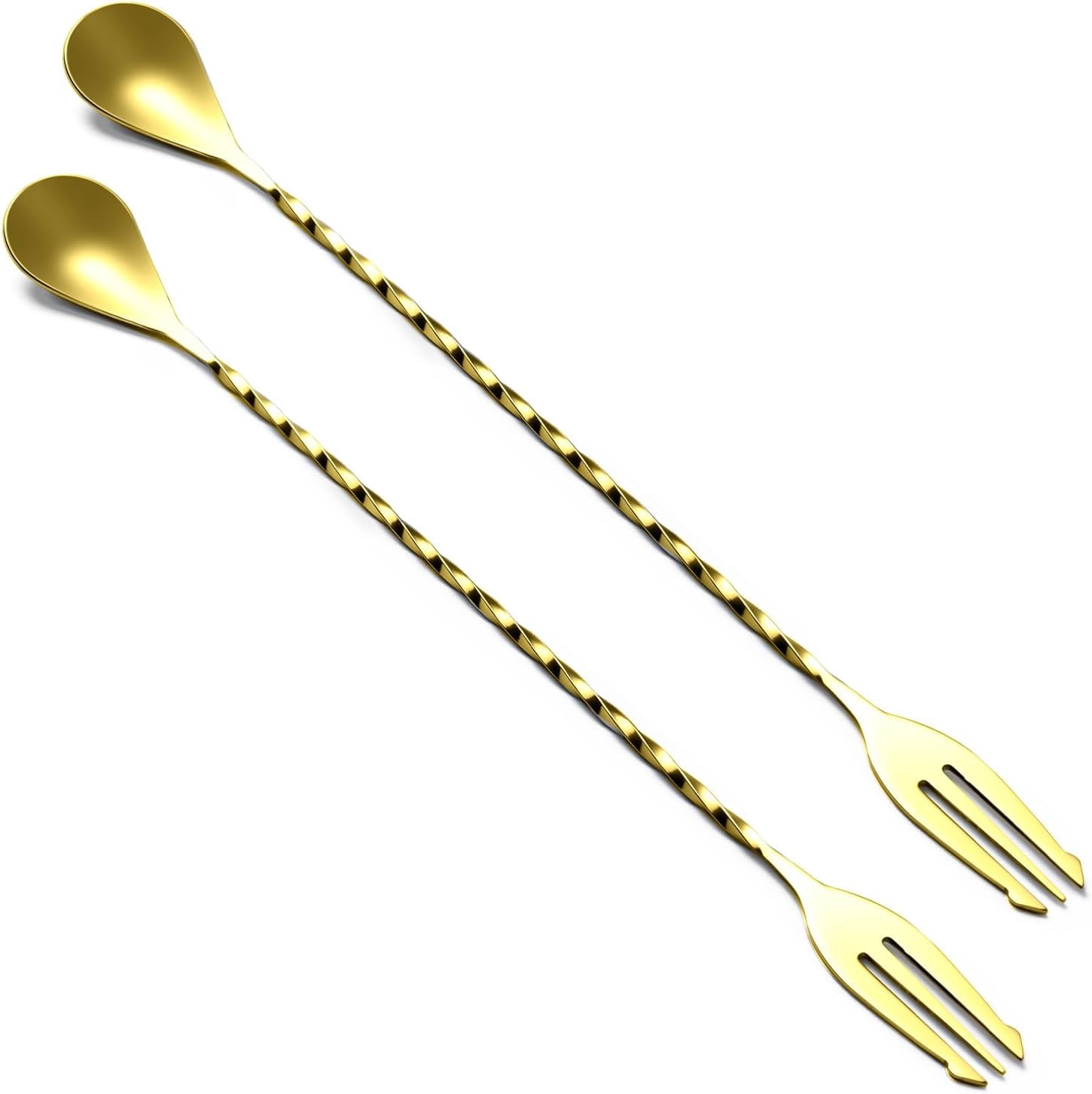 Bar Spoon Cocktail Mixing Stirrers for Drink, Stainless Steel 12 Inches ...