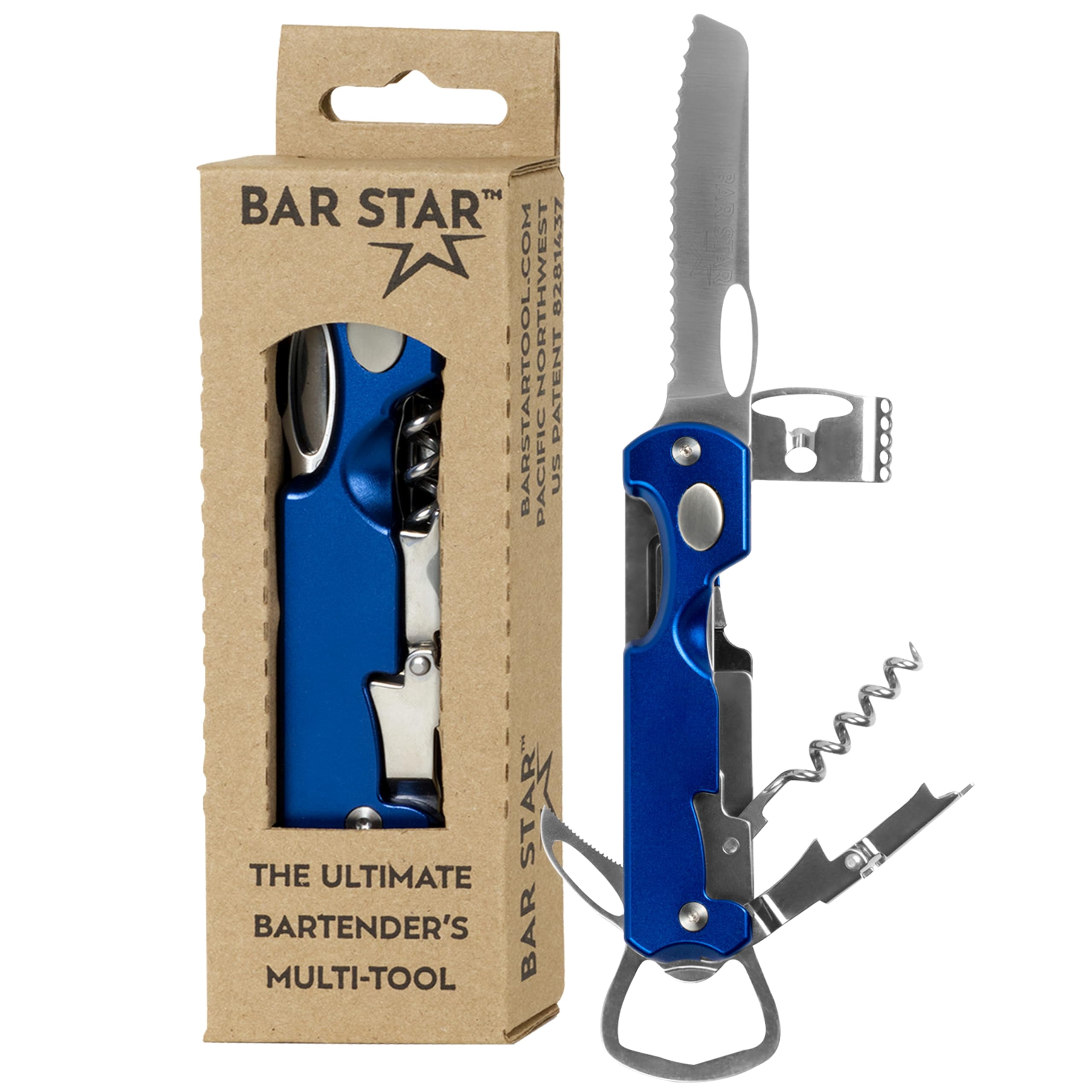 Bar Star Bartender's All-in-One Bar Tool Set: Corkscrew, Zester, Citrus ...