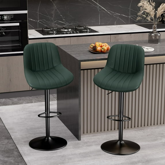 Bar Stool 2-Piece Set, Adjustable Modern Rotating Bar Stool with ...