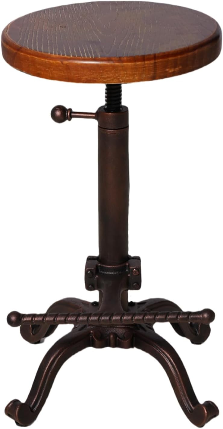 Bar Stool 21-27inch Counter Height Adjustable Rustic Kitchen Island ...