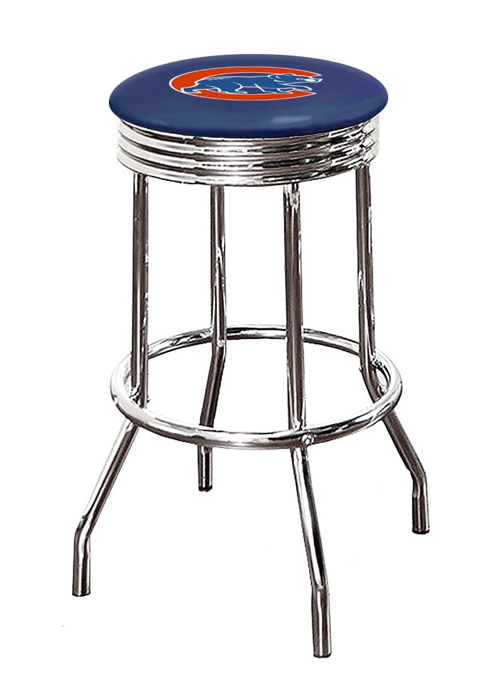Bar Stool 29" Tall Backless Chrome Metal with Swivel Seat Cushion ...