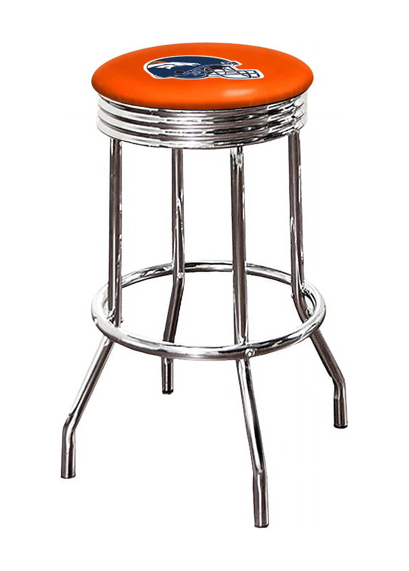 Bar Stool 29" Tall Backless Chrome Metal with Swivel Seat Cushion ...