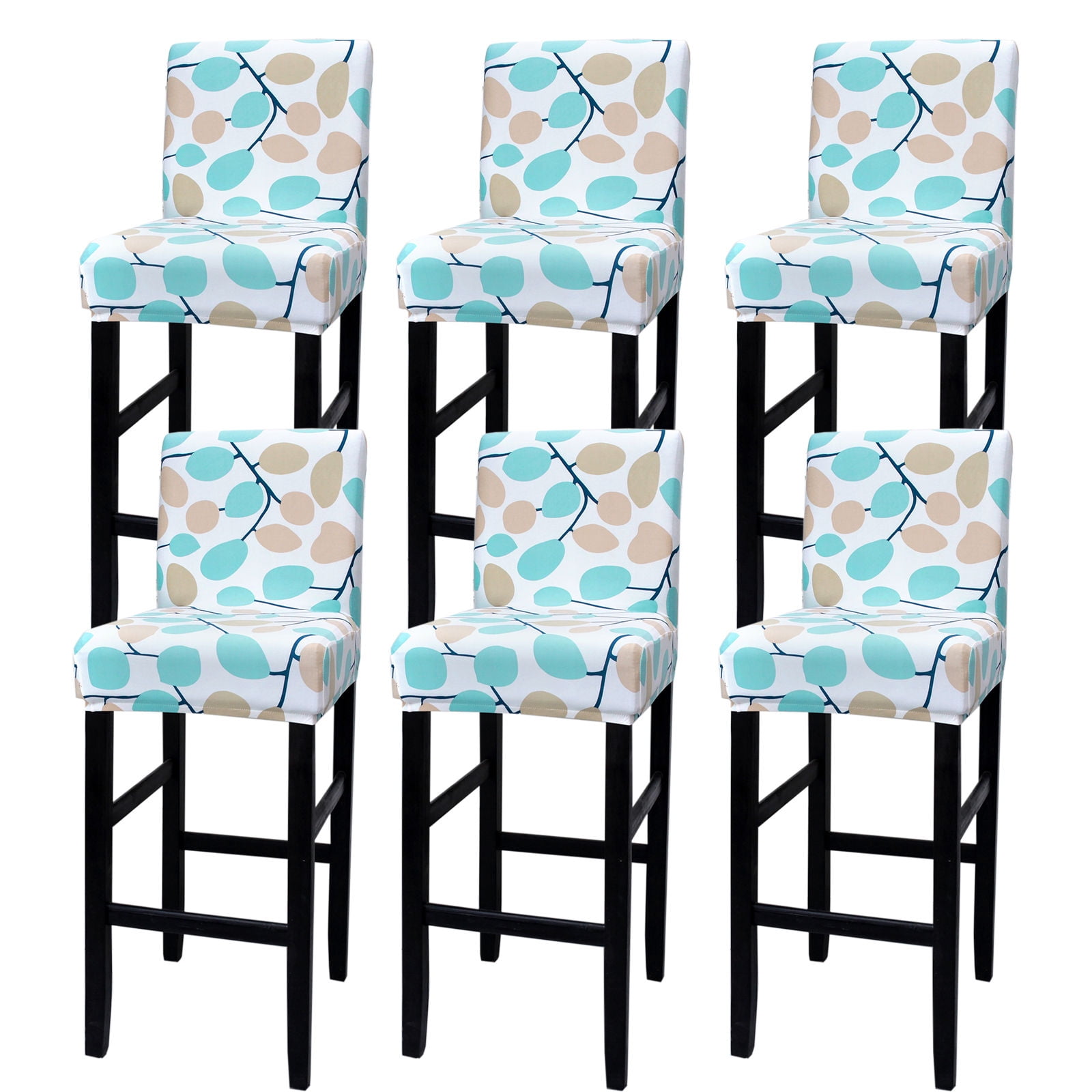 Bar Stool Cover Printed,Dining Chair Slipcovers Removable Washable Anti ...