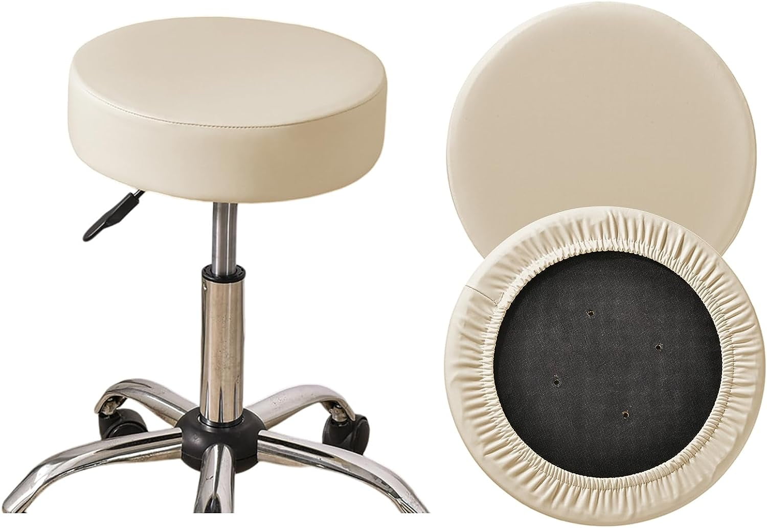 Bar Stool Cover Waterproof Round Seat Cushion Cover Stretch Barstool ...