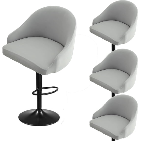 Bar Stool Cover With Back - Stretch Slipcover for Swivel and Counter ...