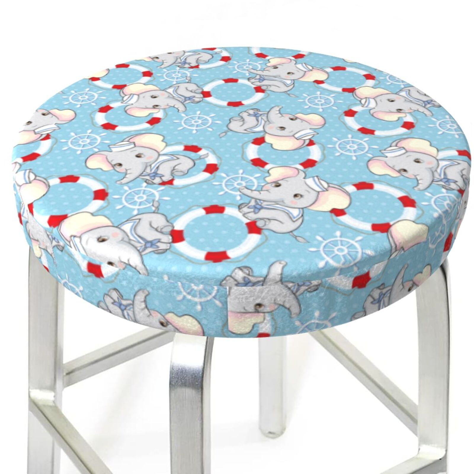 Bar Stool Covers - Baby Elephant Stretch Round Seat Covers with Elastic ...