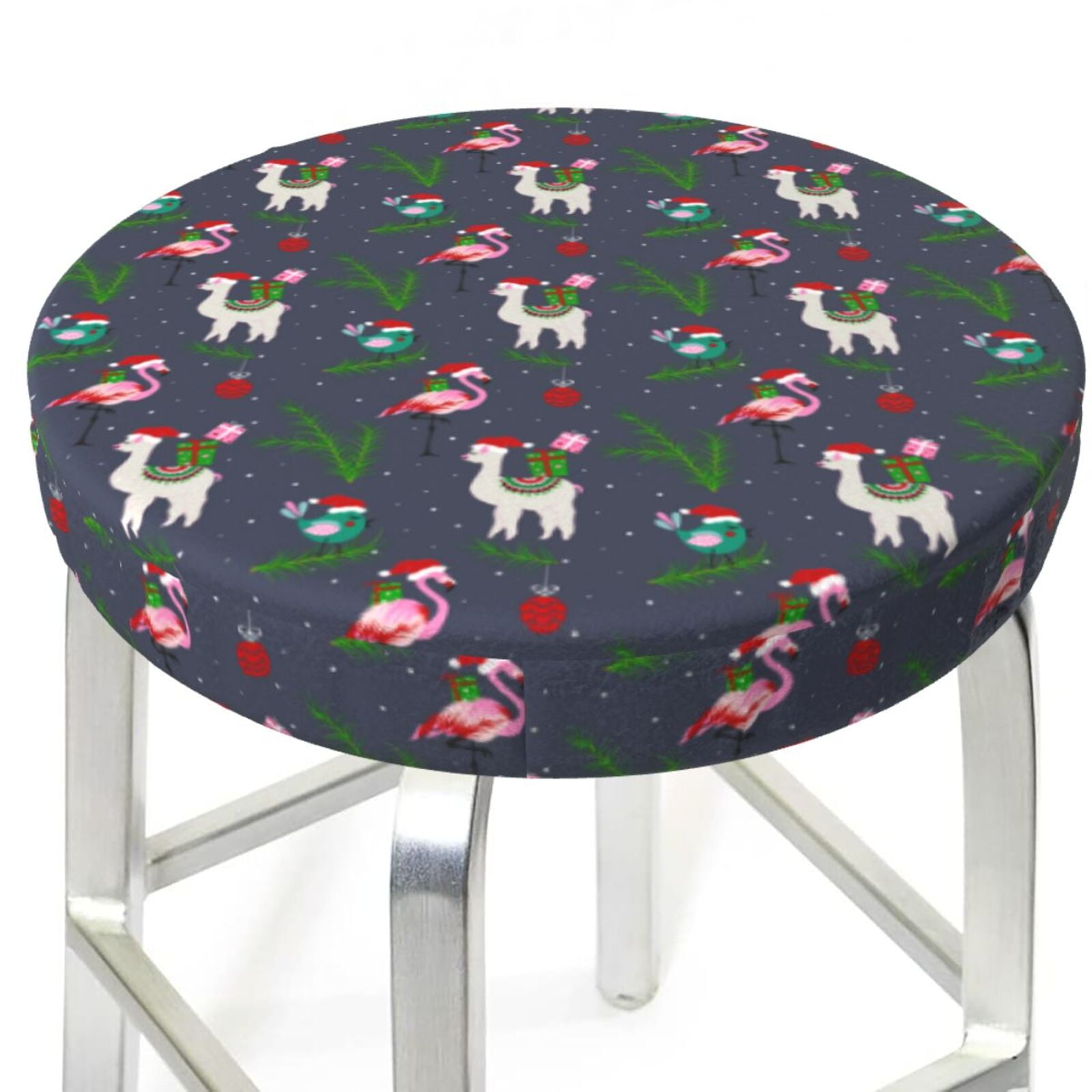 Bar Stool Covers - Christmas Party Stretch Round Seat Covers with ...