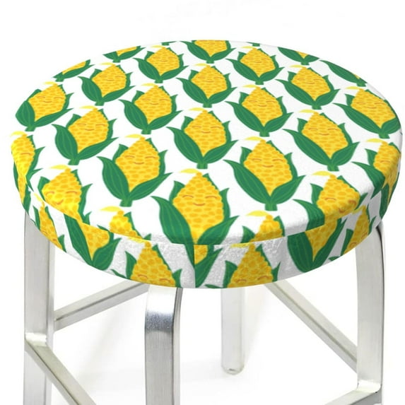 Bar Stool Covers - Corn Cob Stretch Round Seat Covers with Elastic ...