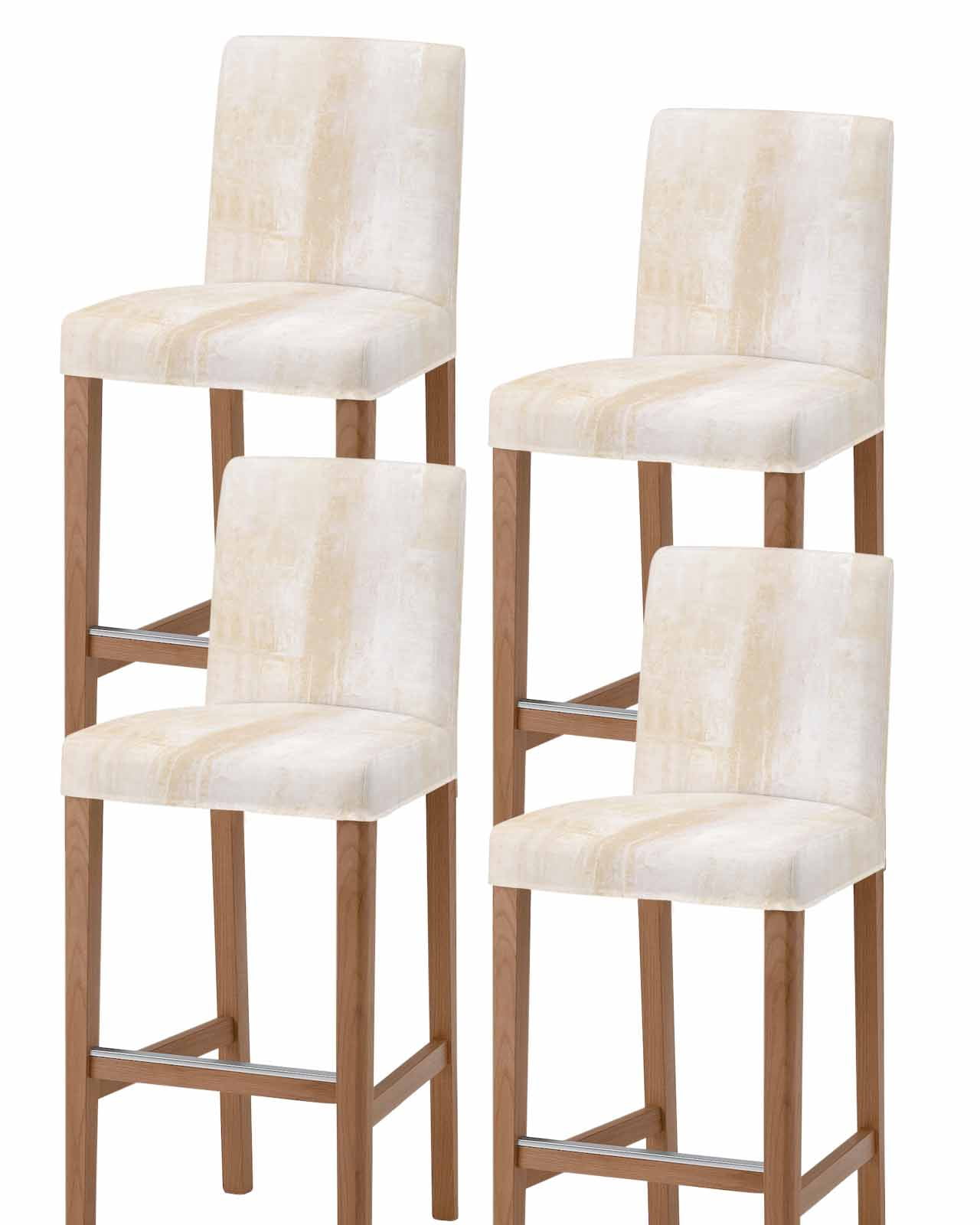 Bar Stool Covers Cream Paint Bar Chair Cover Set of 4 Stretch Elastic ...