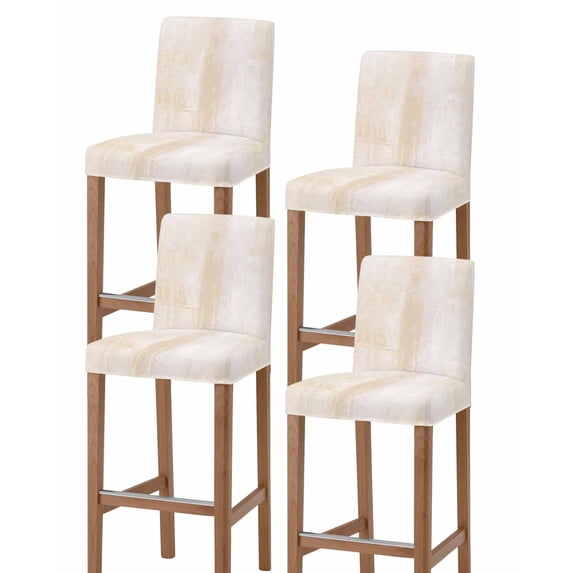 Bar Stool Covers Cream Paint Bar Chair Cover Set of 4 Stretch Elastic ...