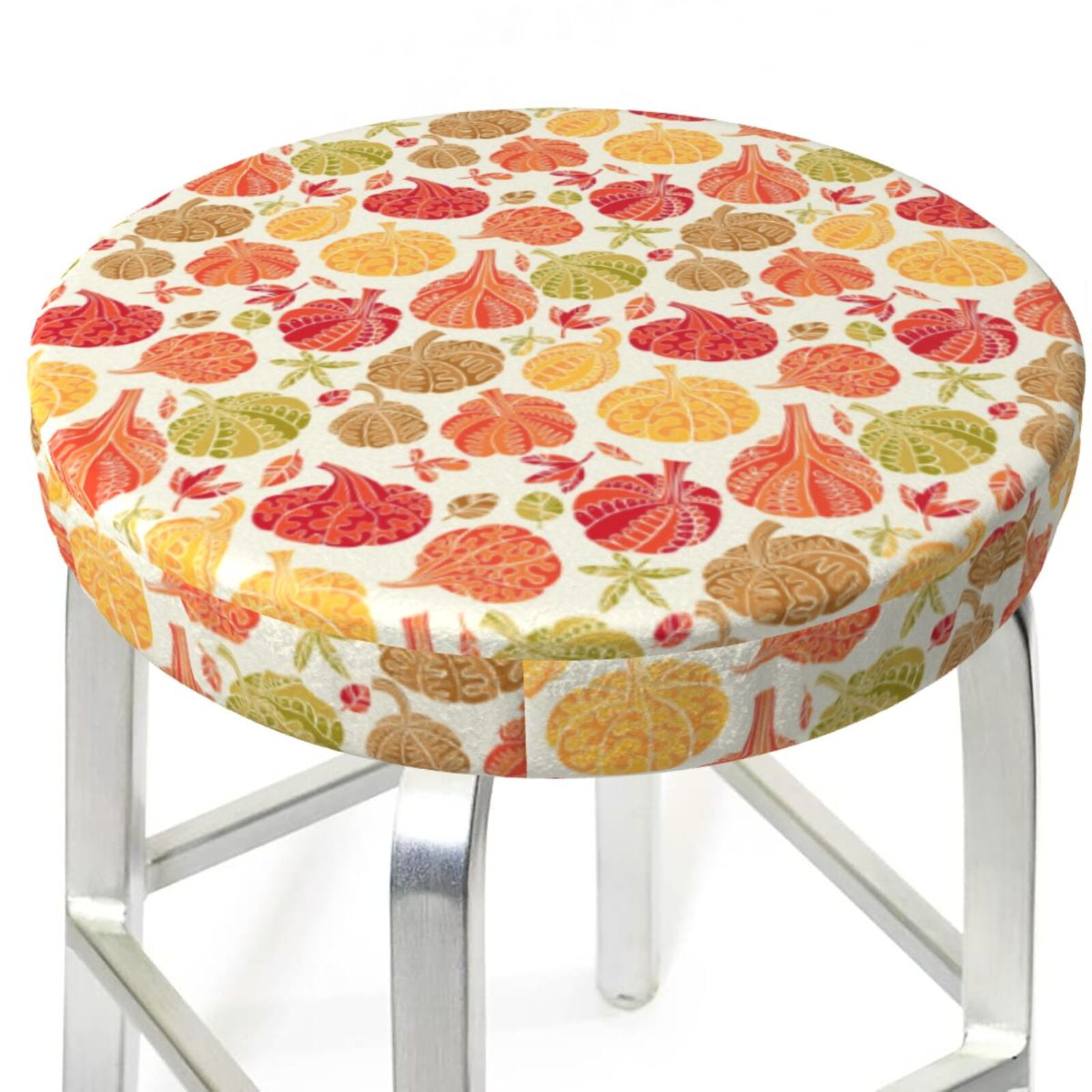 Bar Stool Covers, Cute Colorful Pumpkins Non-Slip Bar Stool Seat Covers ...