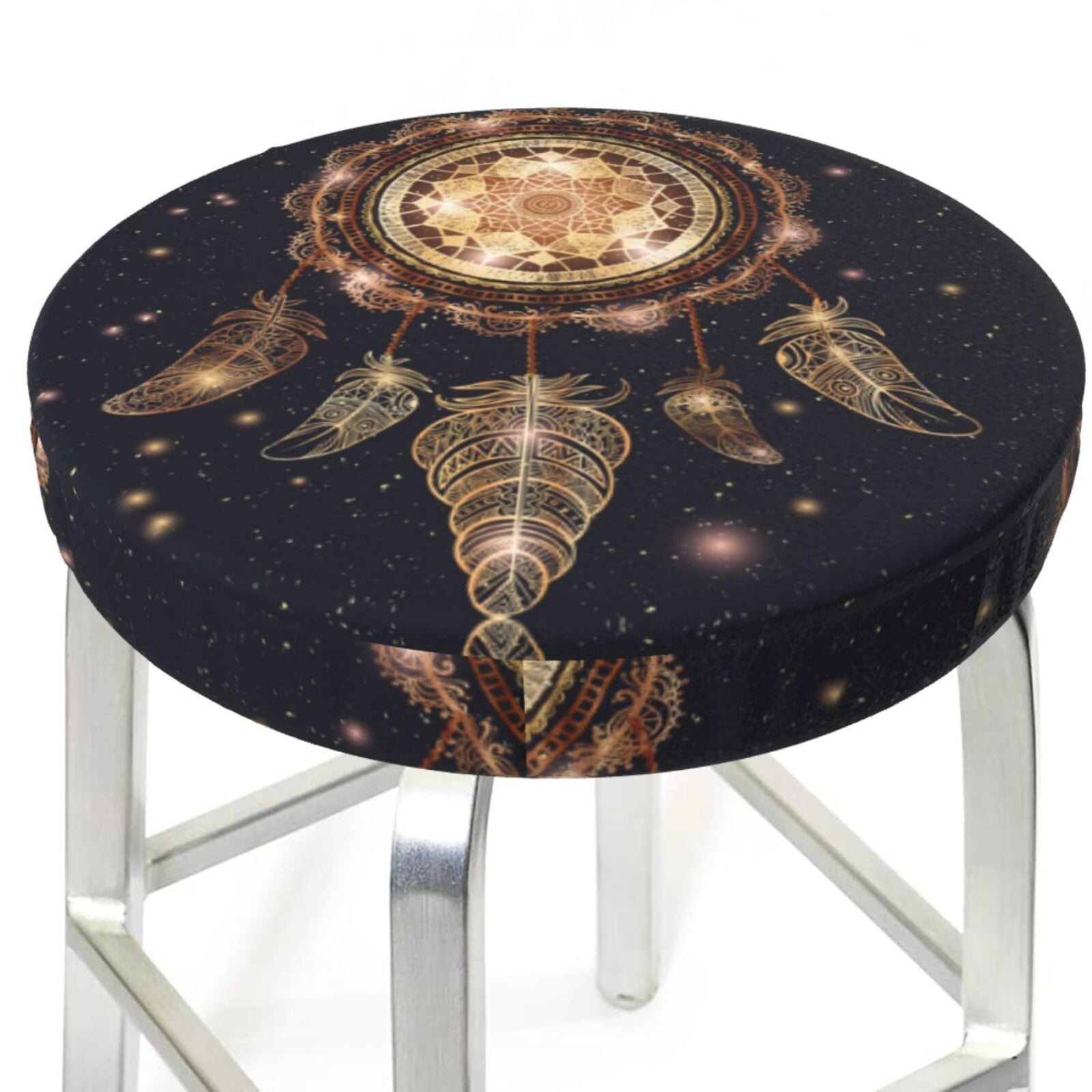 Bar Stool Covers, Dreamcatcher With Mandala Non-Slip Bar Stool Seat ...