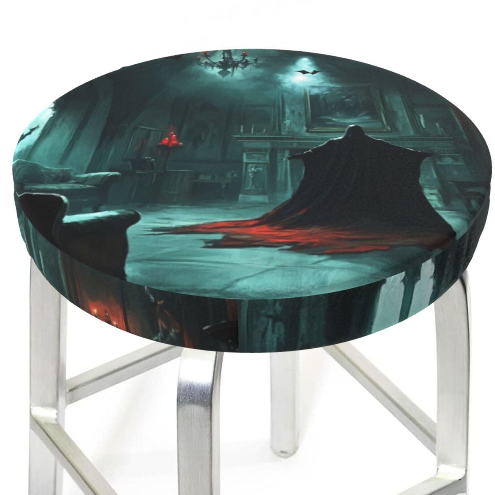 Bar Stool Covers - Halloween Ghost Living Room Stretch Round Seat ...