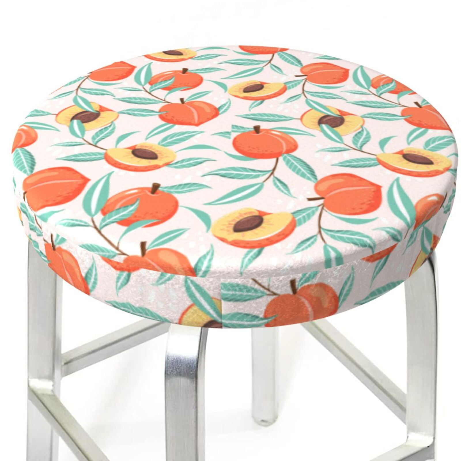 Bar Stool Covers, Peach Non-Slip Bar Stool Seat Covers, Washable Bar ...