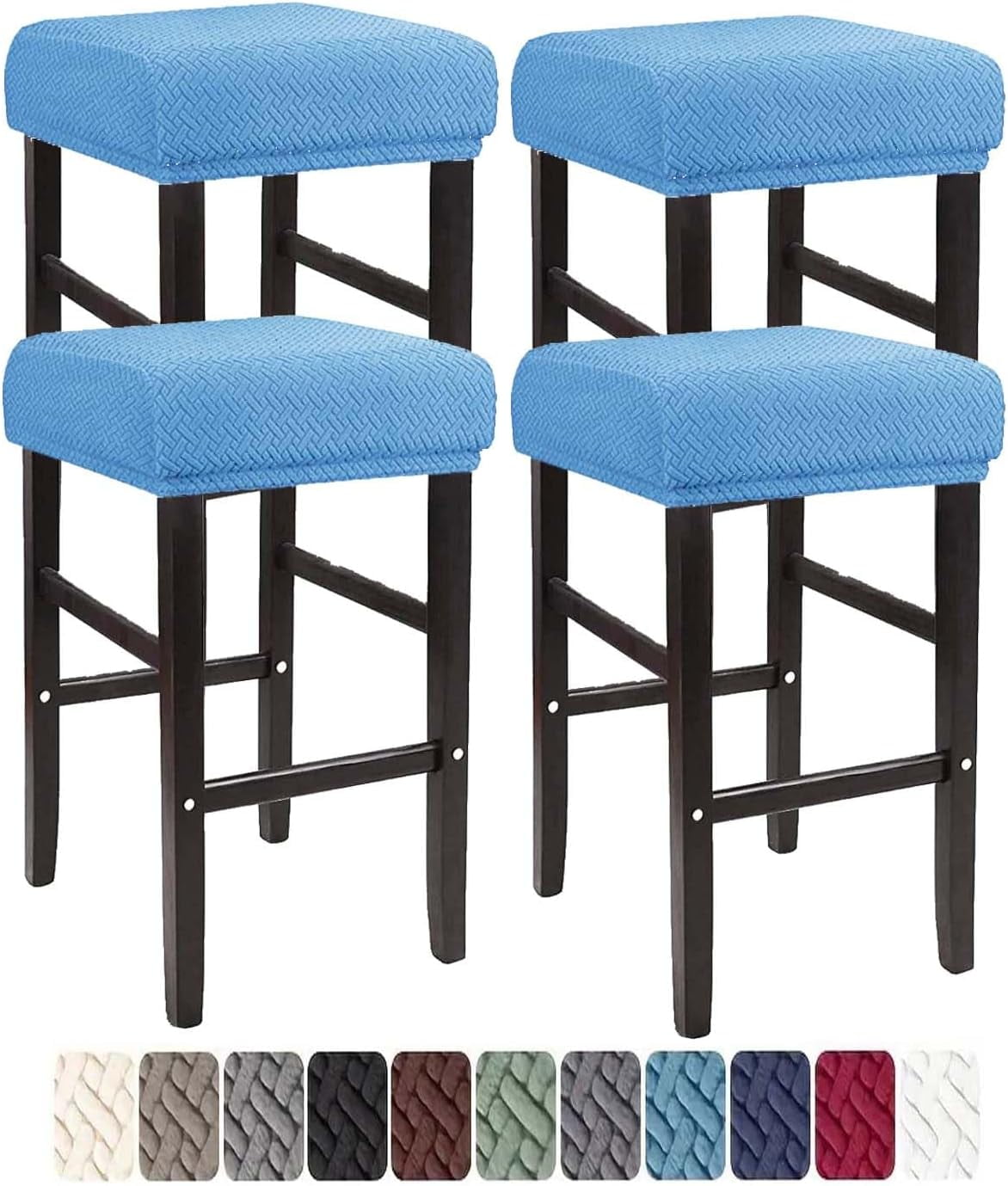 Bar Stool Covers Rectangle Set of 4/2/1 Saddle Bar Stool Covers ...