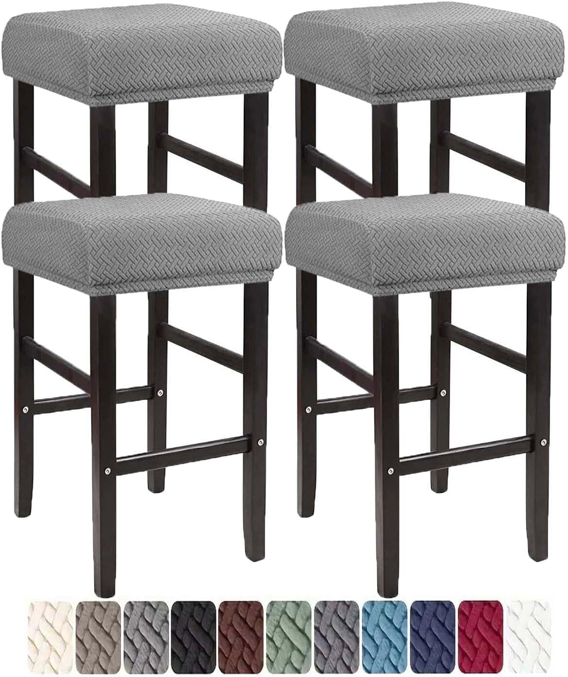 Bar Stool Covers Rectangle Set of 4/2/1 Saddle Bar Stool Covers ...