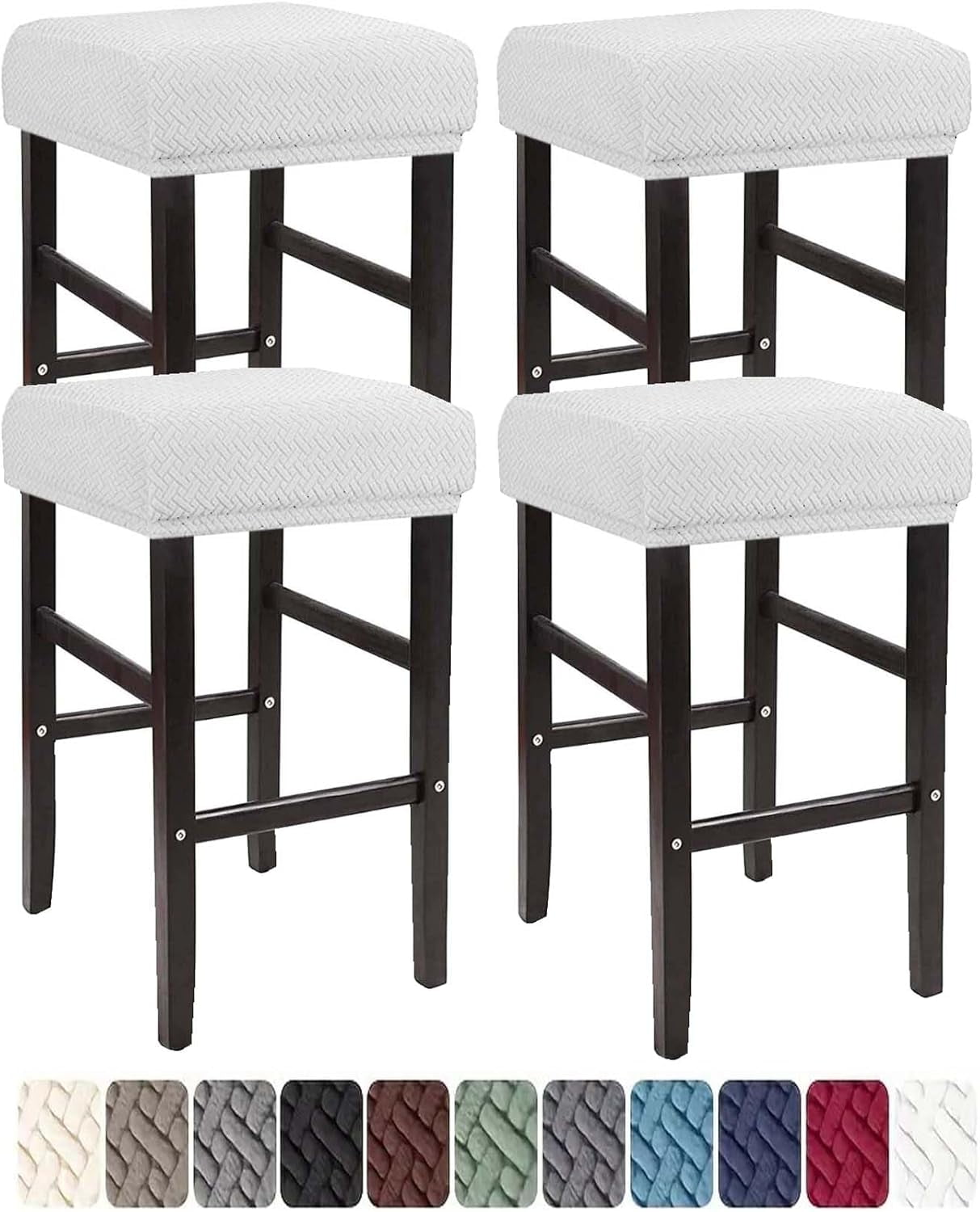 Bar Stool Covers Rectangle Set of 4/2/1 Saddle Bar Stool Covers ...