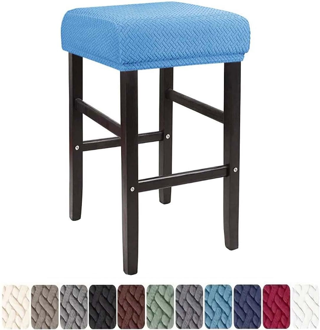 Bar Stool Covers Rectangle Set of 4/2/1 Saddle Slipcover Cushion ...