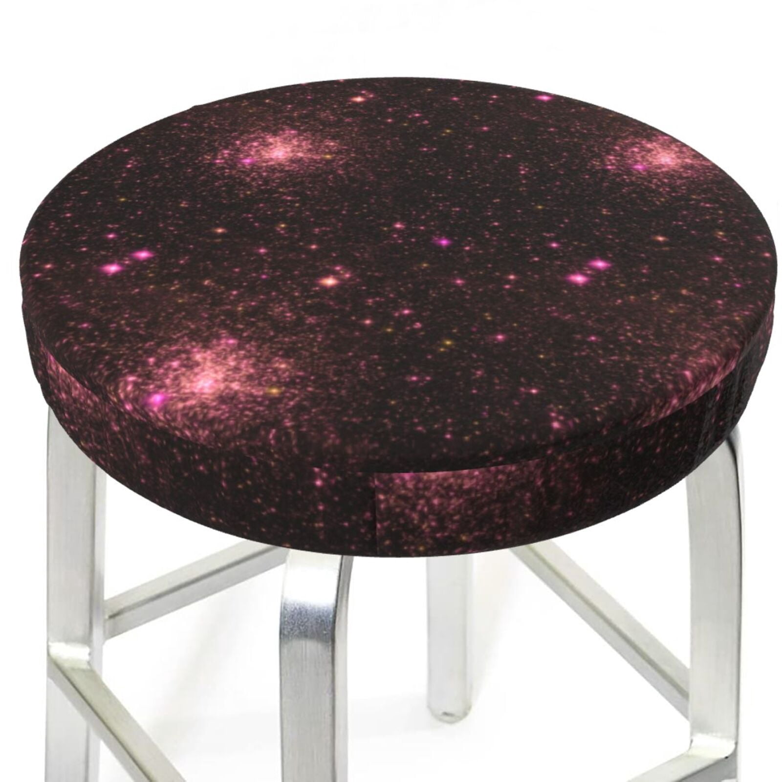 Bar Stool Covers - Red abstract Starry sky shining Stretch Round Seat ...